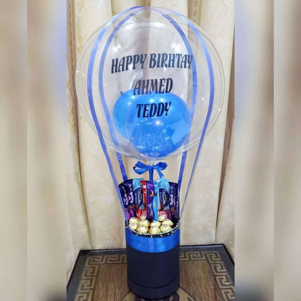 Blue Balloon Box - Order Balloons for Gifts Pakistan | TheGiftex